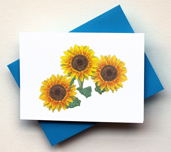 Sunflowers Card - Etsy