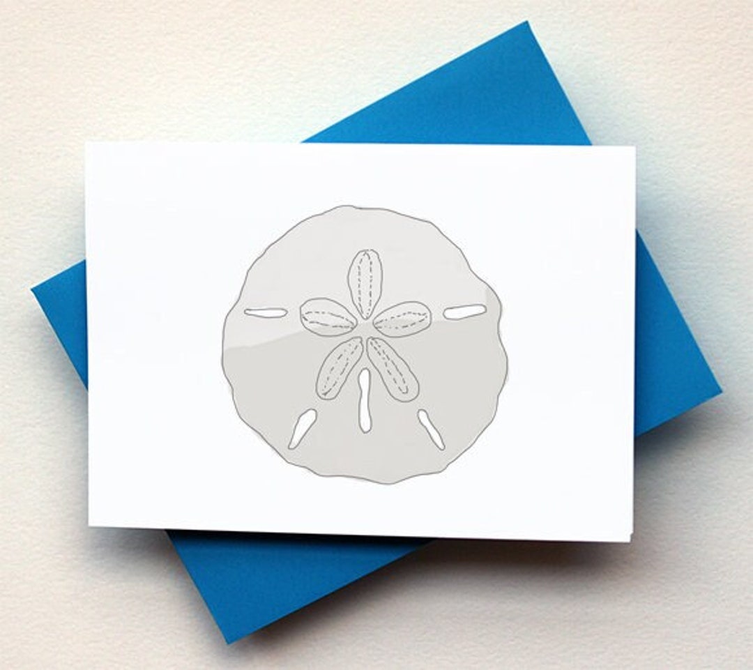 Sand Dollar Card - Etsy
