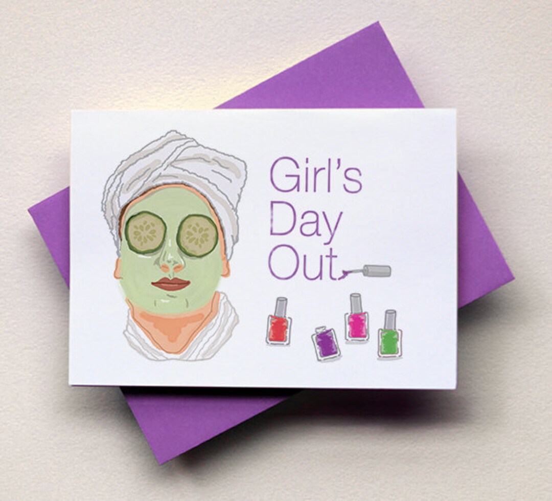 Spa Girl's Day Out Card - Etsy