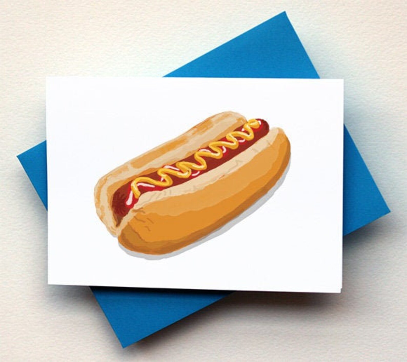 Hot Dog Card - Etsy