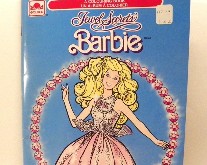 1987 Jewel Secrets Barbie Coloring Book New , Golden Book Coloring Book ...