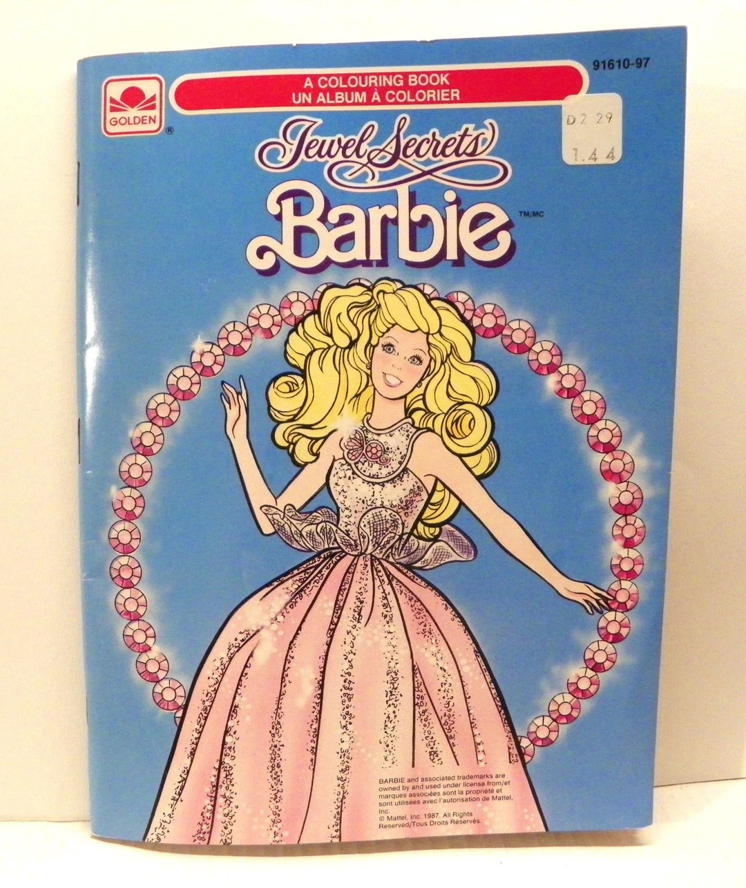1987 Jewel Secrets Barbie Coloring Book New , Golden Book Coloring Book ...