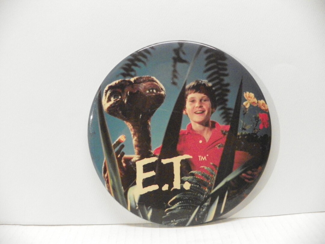 E.T. the Extra Terrestrial Movie Promo Pin 1982 , ET Pinback Badge ...
