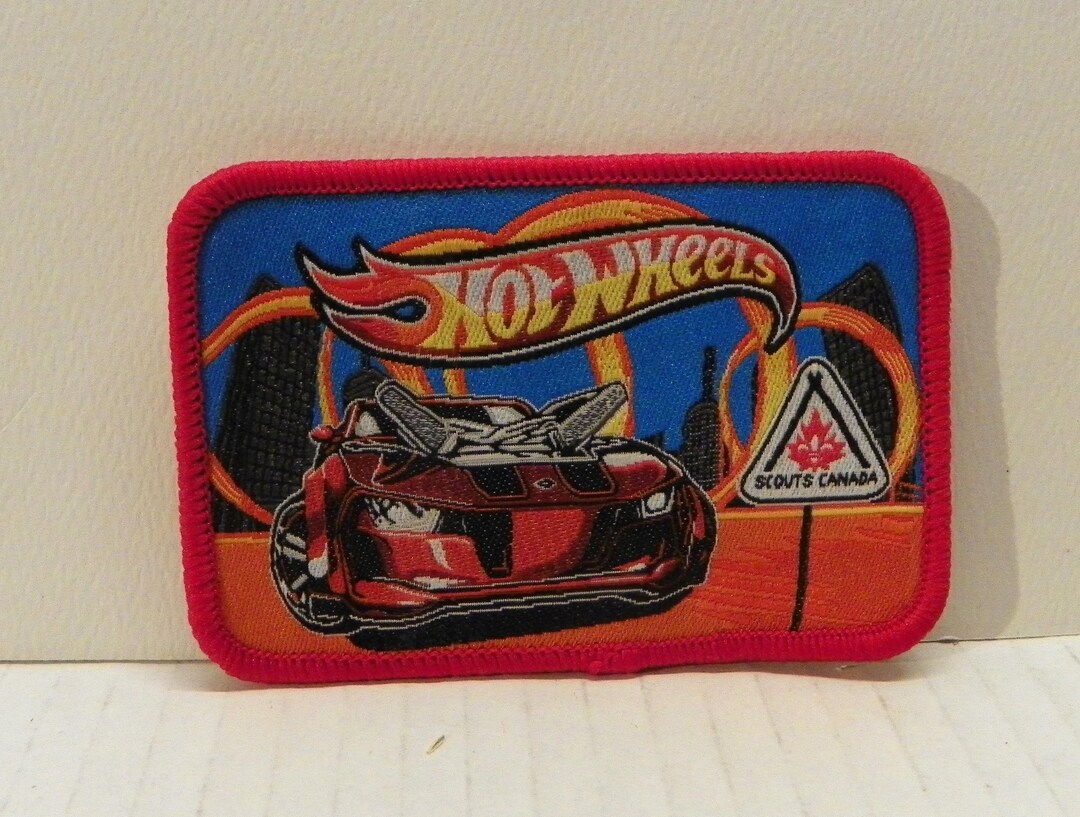 Hot Wheels Sew on Applique Patch , Vintage Boy Scouts Canada Sew-on ...