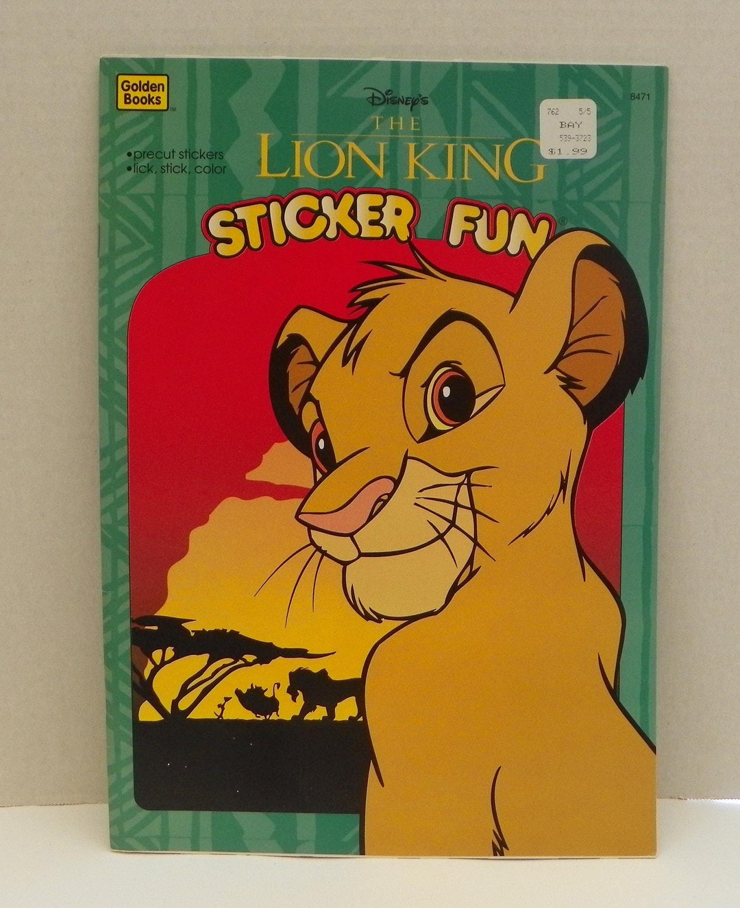 Vintage Lion King Sticker Fun Book - 1995 Golden Book (UNUSED) - Etsy