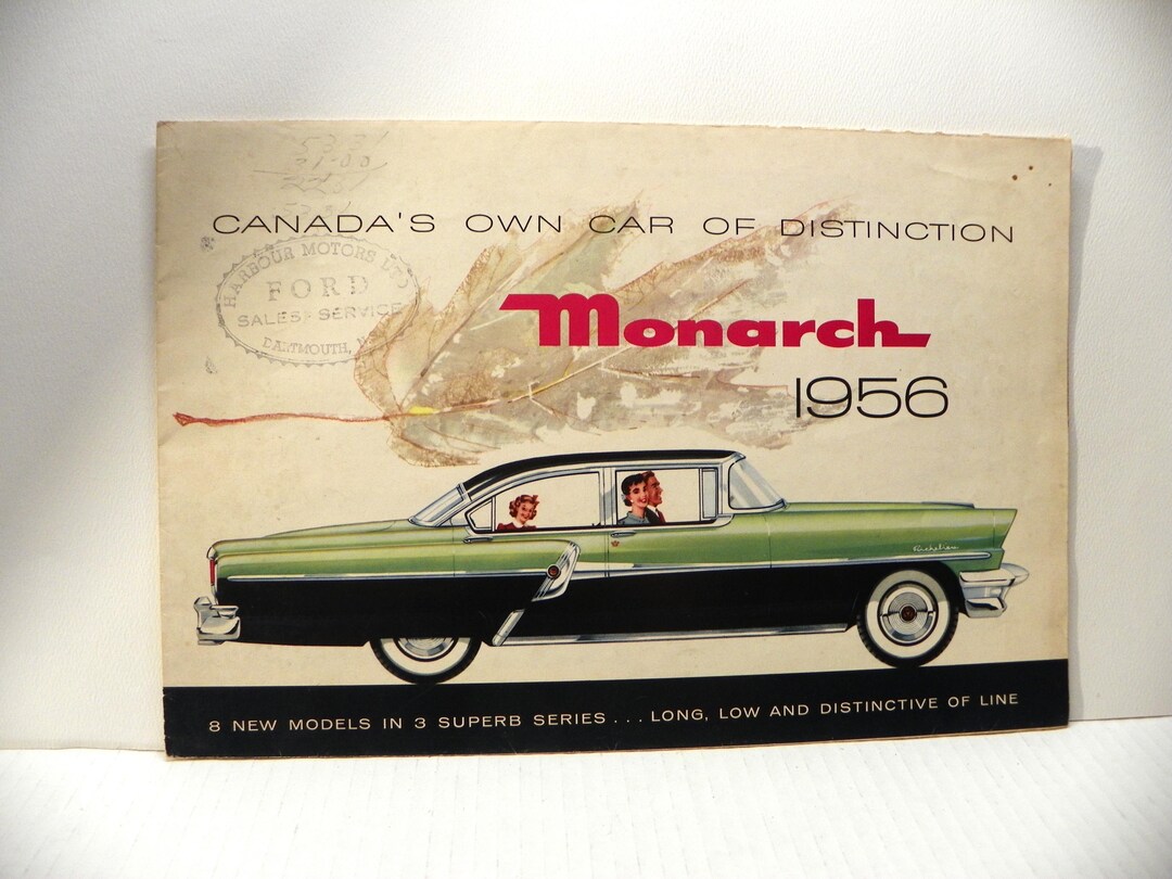1956 Monarch Car Sales Brochure , 1956 Monarch Car Dealership Catalogue ...