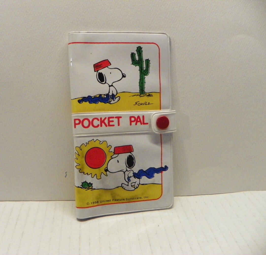 Vintage 1958 Snoopy Pocket Pal Vinyl Notebook and Pencil in Case ...