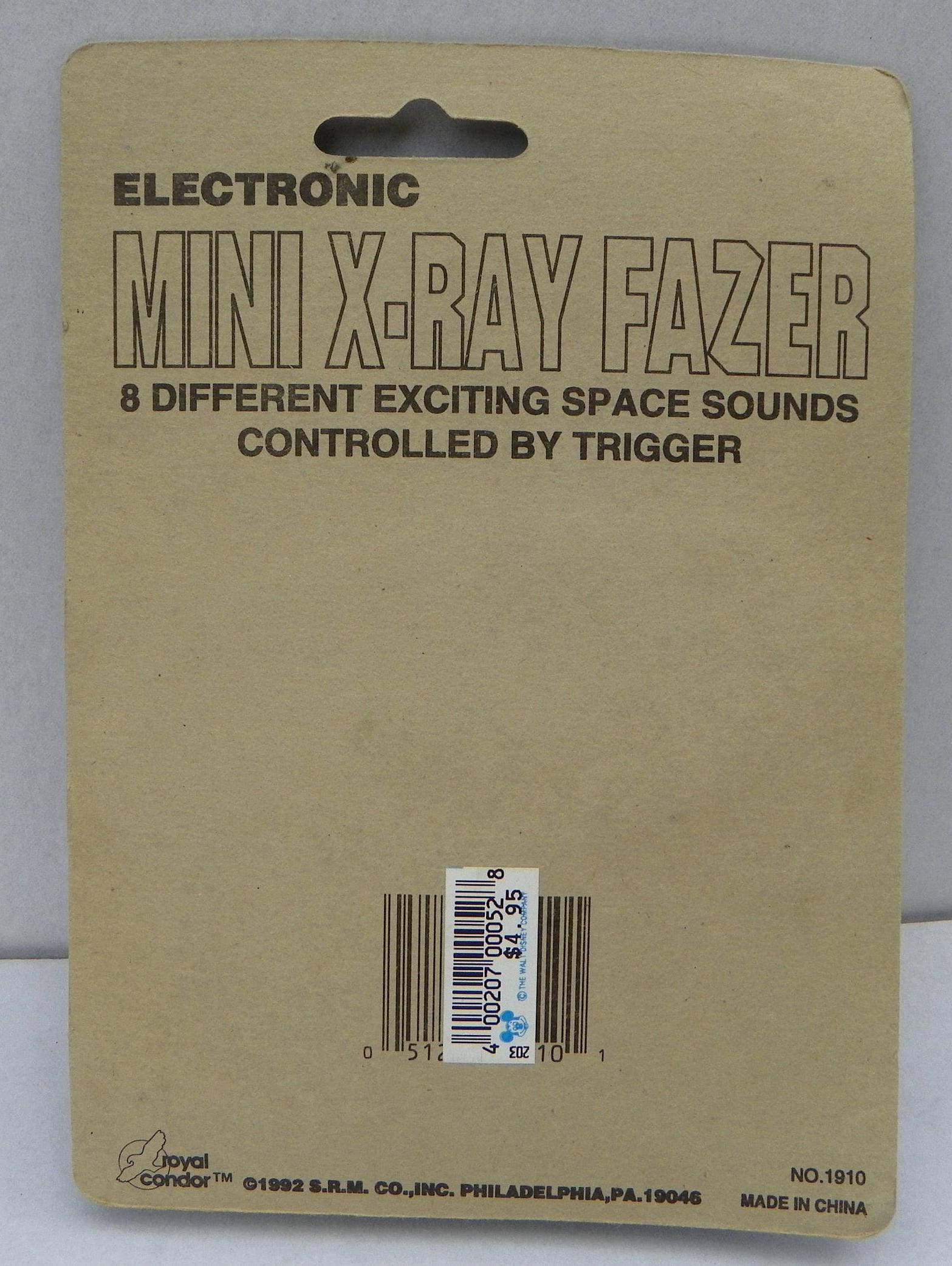 Vintage 1992 Electronic Mini X-ray Fazer Space Toy Gun - Sealed, Royal ...