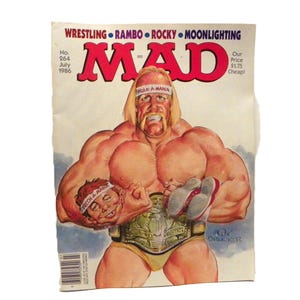 1986 July Mad Magazine #264 - Featuring Hulk Hogan , Wrestling , Rambo ...
