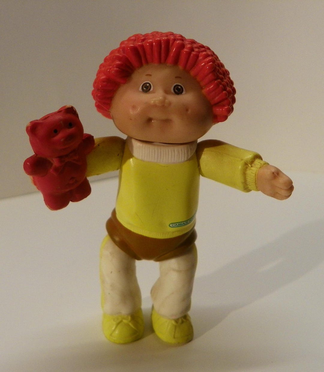 1984 Cabbage Patch Kids Poseable PVC , Cabbage Patch Boy Holding Teddy ...