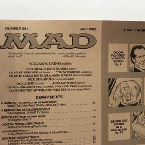 1986 July Mad Magazine #264 - Featuring Hulk Hogan , Wrestling , Rambo ...