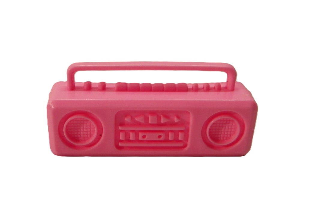 Replacement 1980's Barbie Pink Boombox Radio , 1/6 1:6 Scale Dollhouse ...