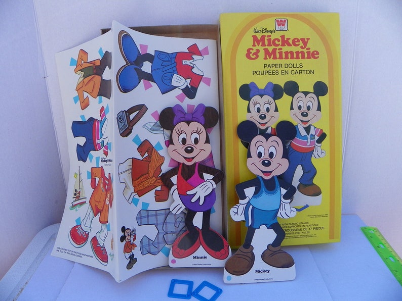 Vintage Mickey and Minnie Boxed Paper Dolls New 1982 Walt | Etsy