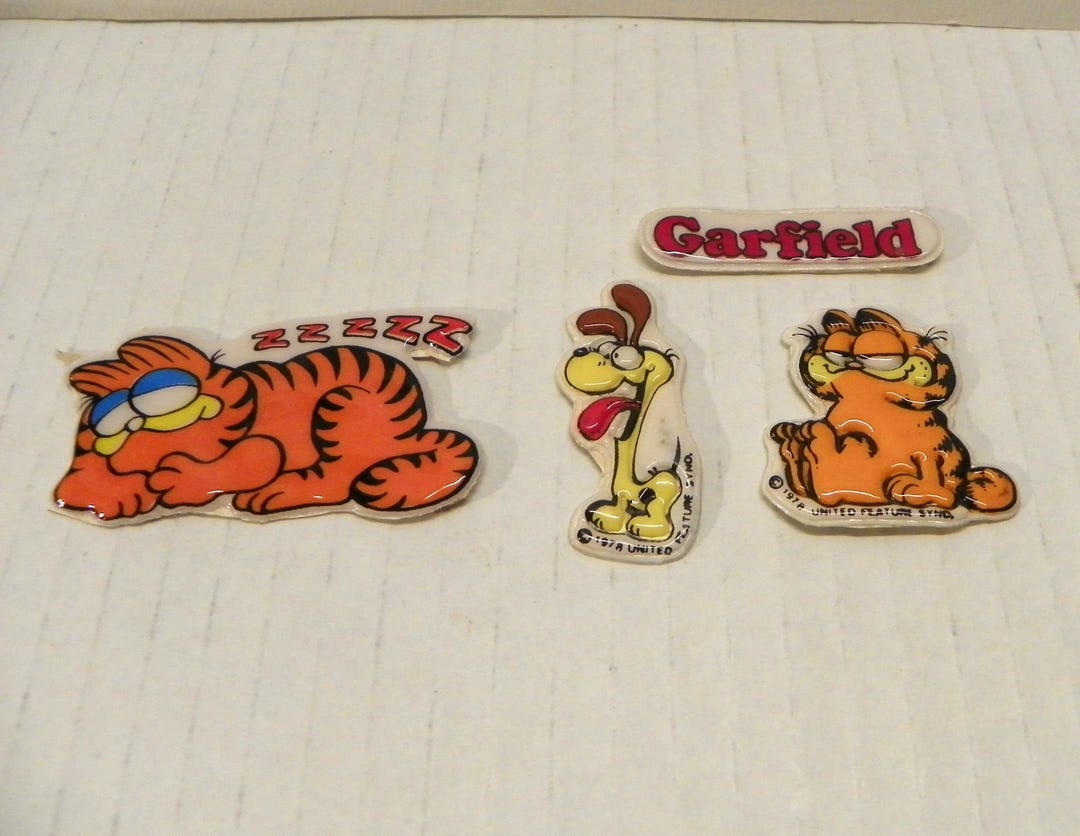 1978 Garfield and Odie Puffy Stickers 4 USED , Garfield the Cat ...