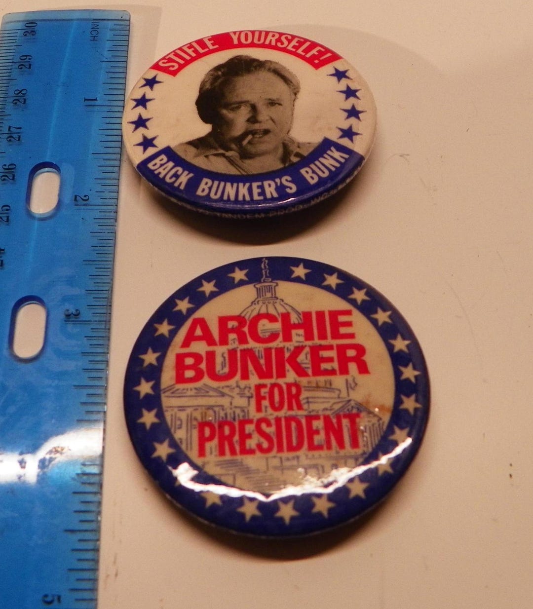 1970's Archie Bunker for President and Stifle Yourself Pins , All in ...