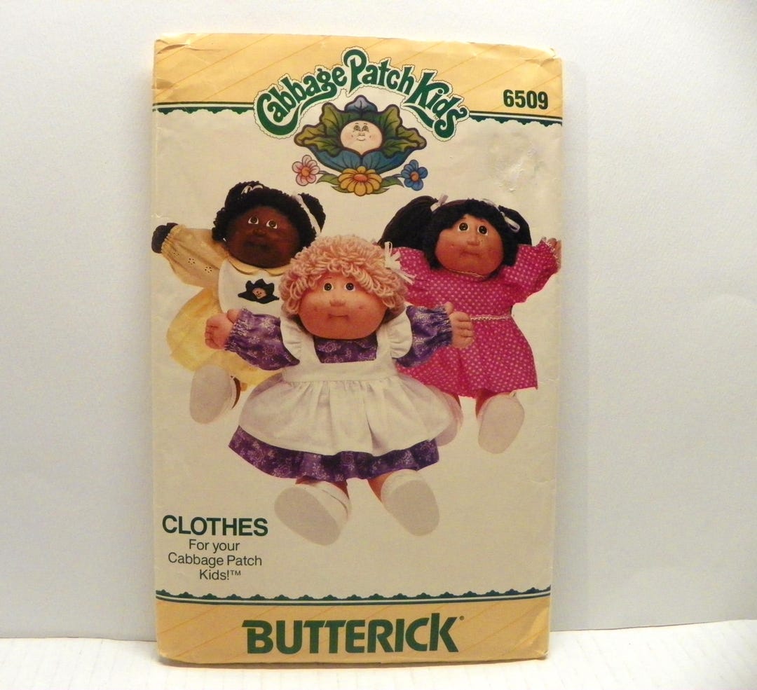 1984 Butterick Sewing Pattern - Cabbage Patch Kids Clothing UNCUT , Butterick 6509 , Children's ...