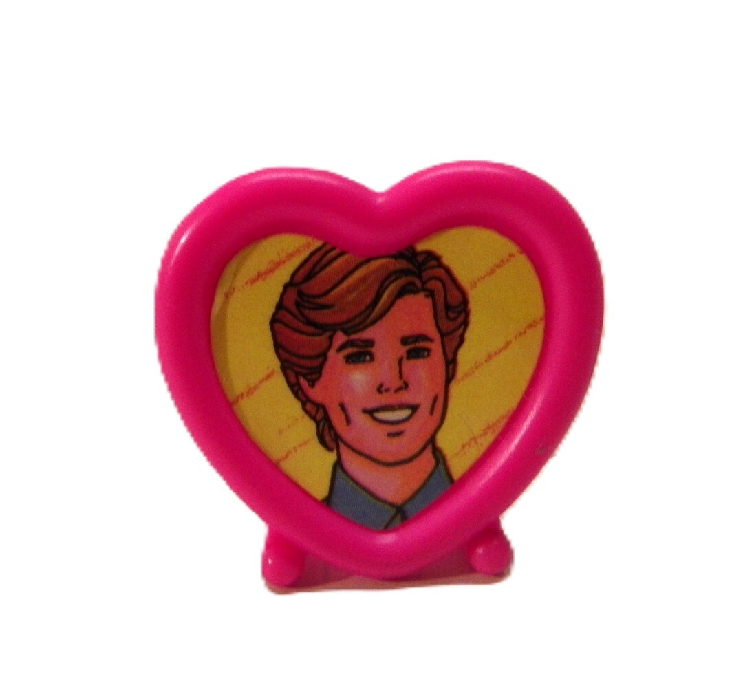 Vintage Mattel Barbie Pink Heart Picture Frame 1990's , 1/6 Scale 1:6 ...