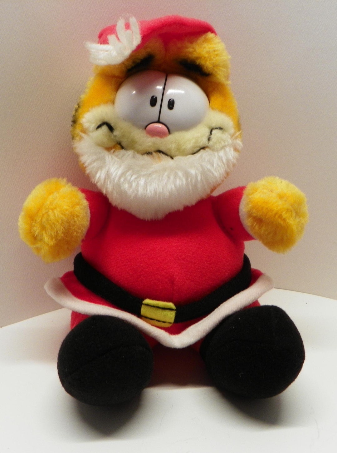1983 Garfield Santa Plush 8" , 1980's Garfield Plush Toy , Mcdonald's ...