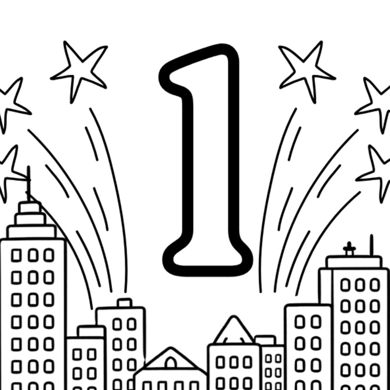 New Year Countdown Fold & Flip Coloring Book Printable / Worth the Flip ...