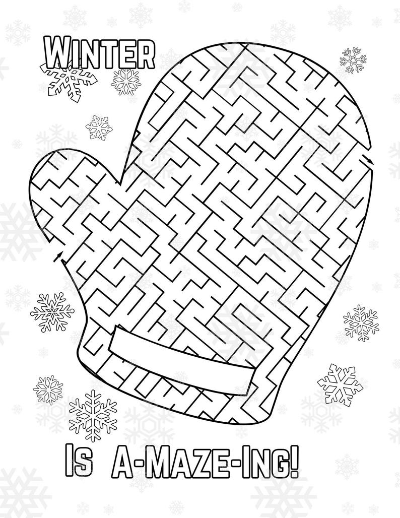 Winter Wonderland Activity Pages for Kids (digital Download) - Etsy