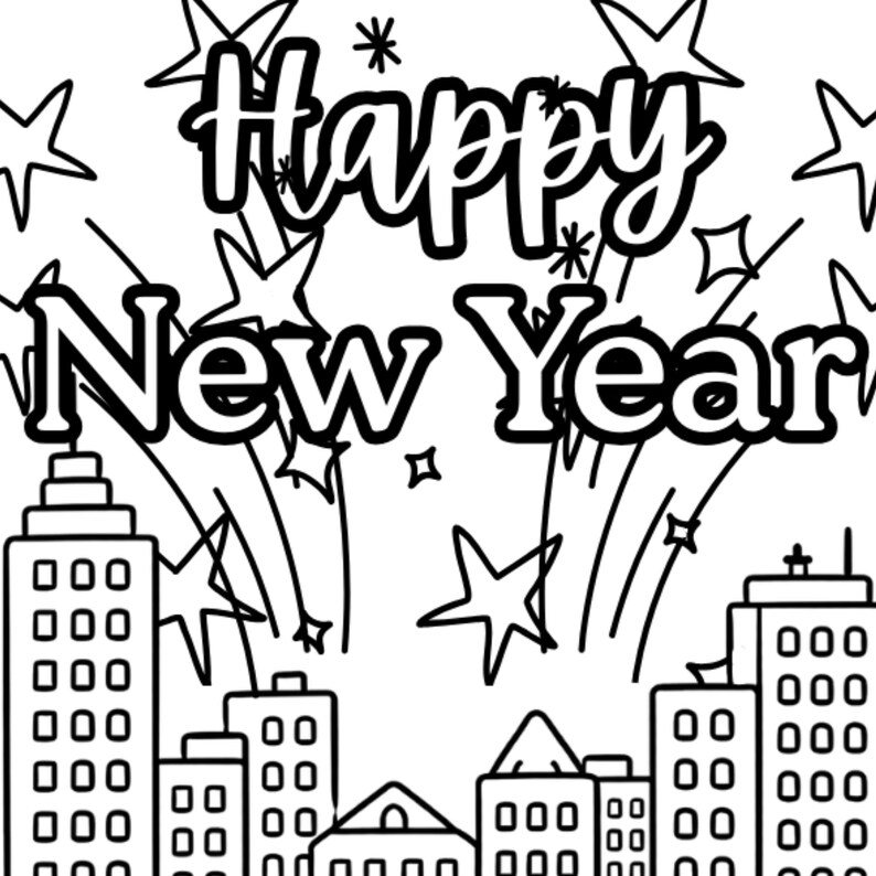New Year Countdown Fold & Flip Coloring Book Printable / Worth the Flip ...