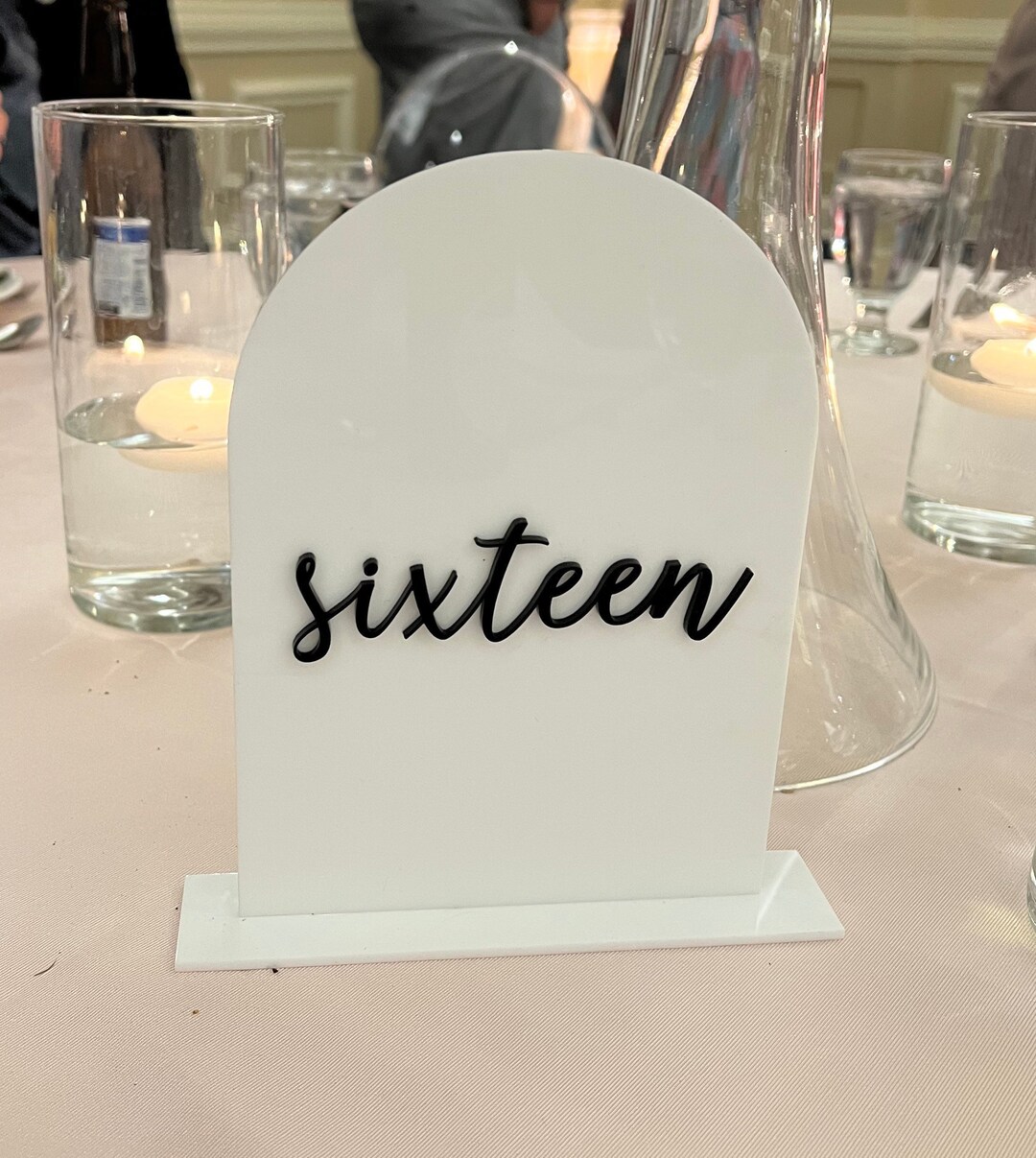 Arched Acrylic 3D Table Numbers - Etsy