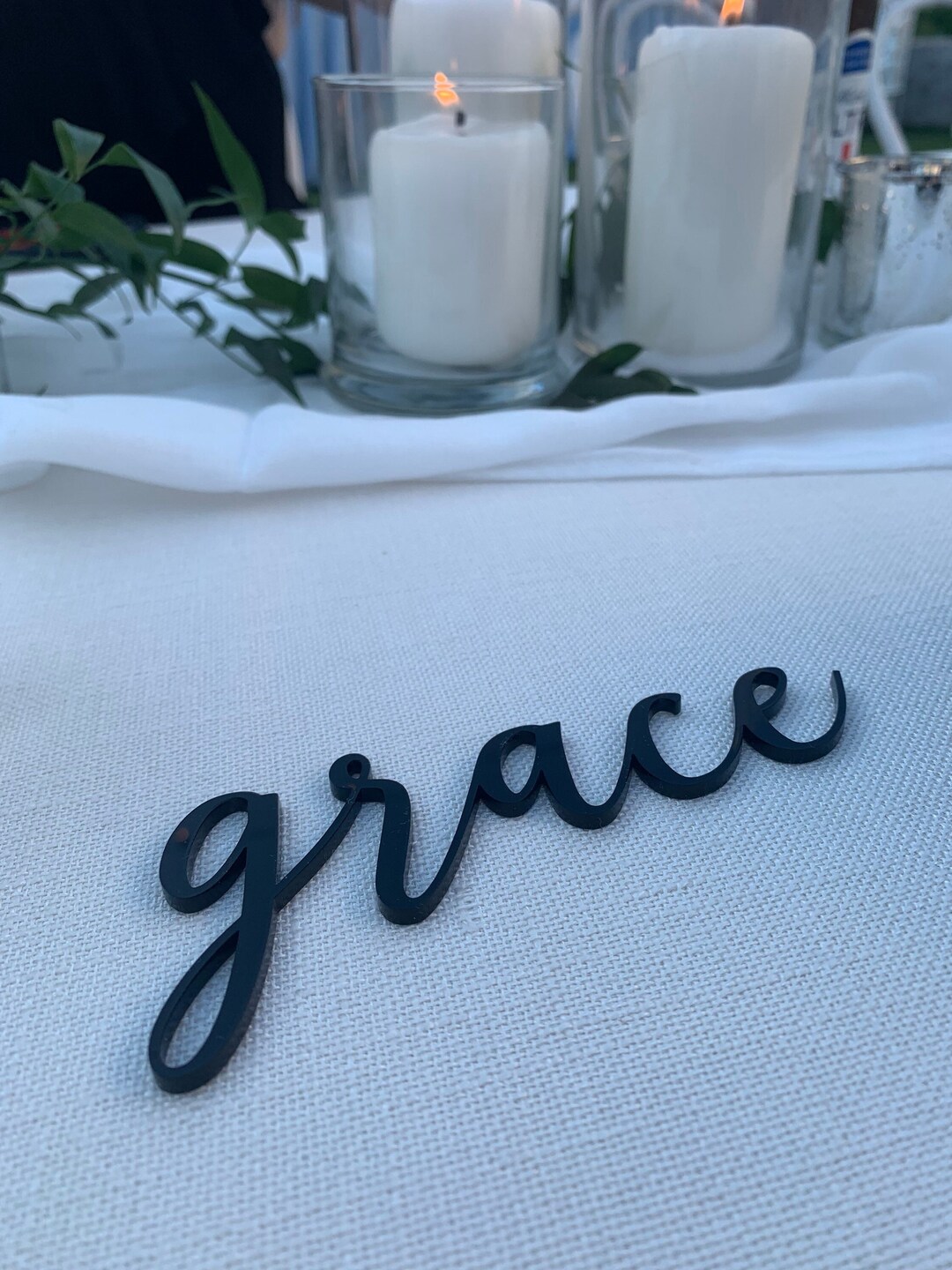 Custom Acrylic Name Place Cards- Wedding, Personalized, Rehearsal ...