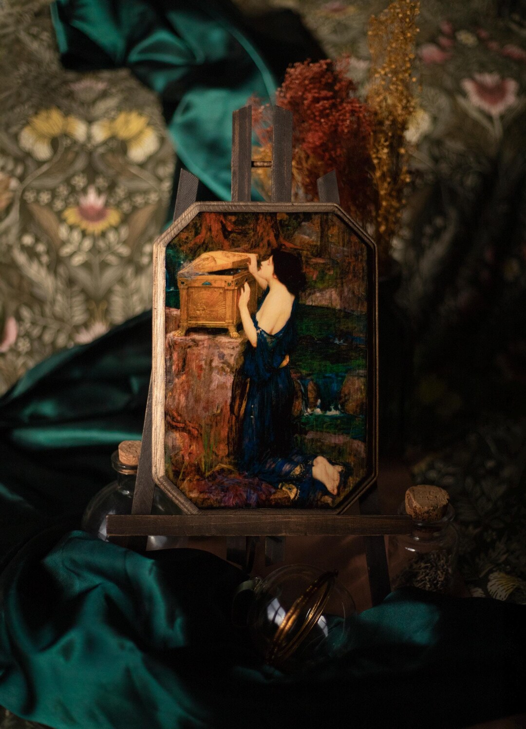 Pandora Wood Art Print: John William Waterhouse Fantasy Decor - Etsy