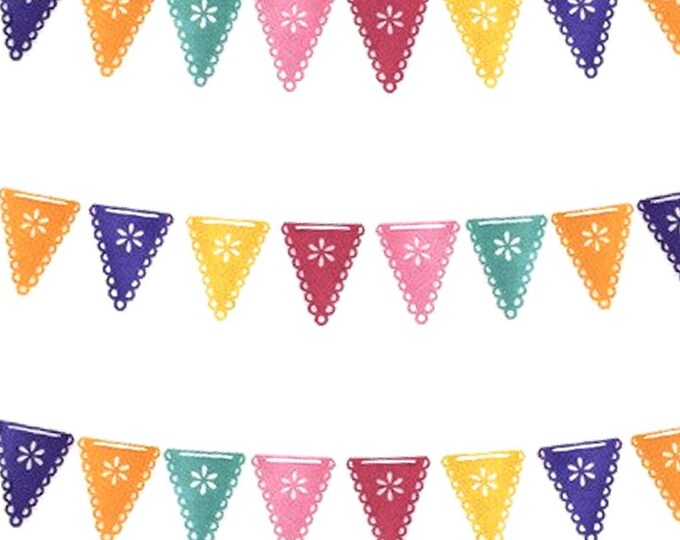 Vibrant Mexican Style Papel Picado Pennant Banner Kit With - Etsy