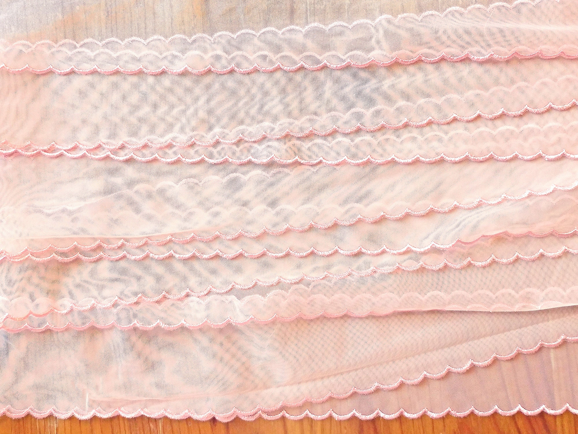 Light Pink Mesh Lace Ribbon 2.4 Inch Width Soft - Etsy