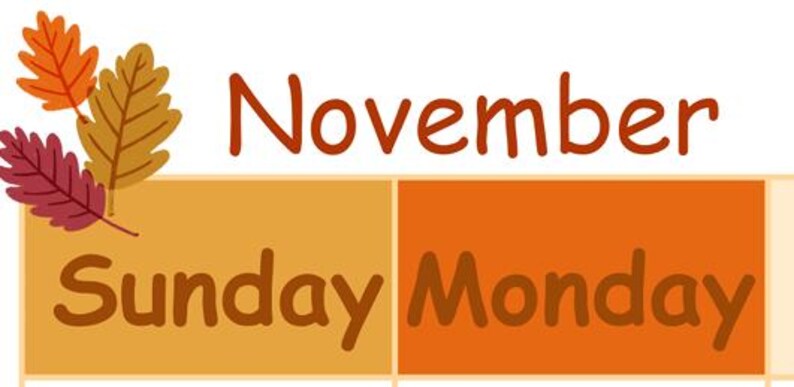 Blank November Calendar for Lesson Plans – Digital Download - Etsy