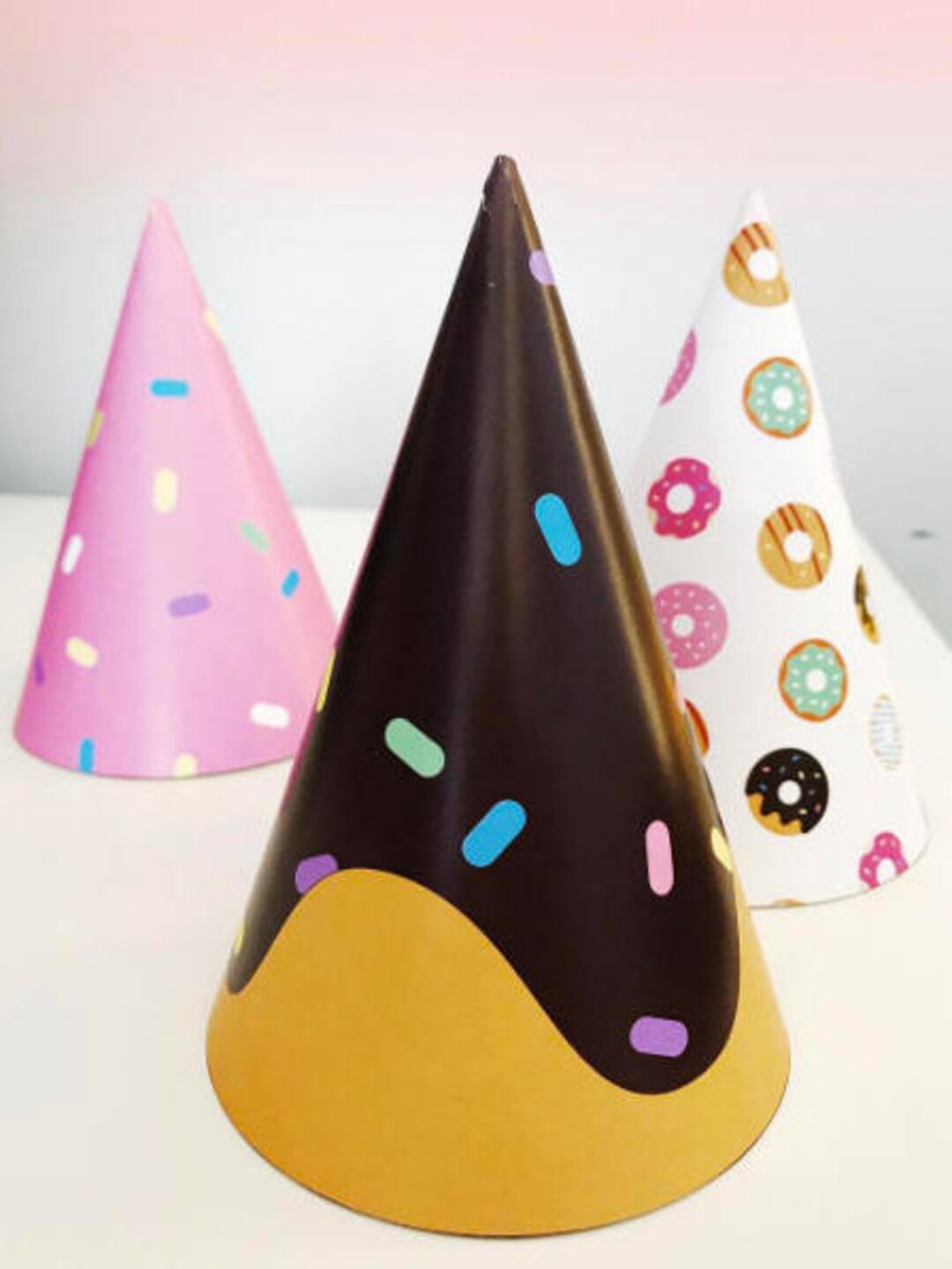 Party Hats Only // Donut Party Theme // Downloadable + Printable - Etsy