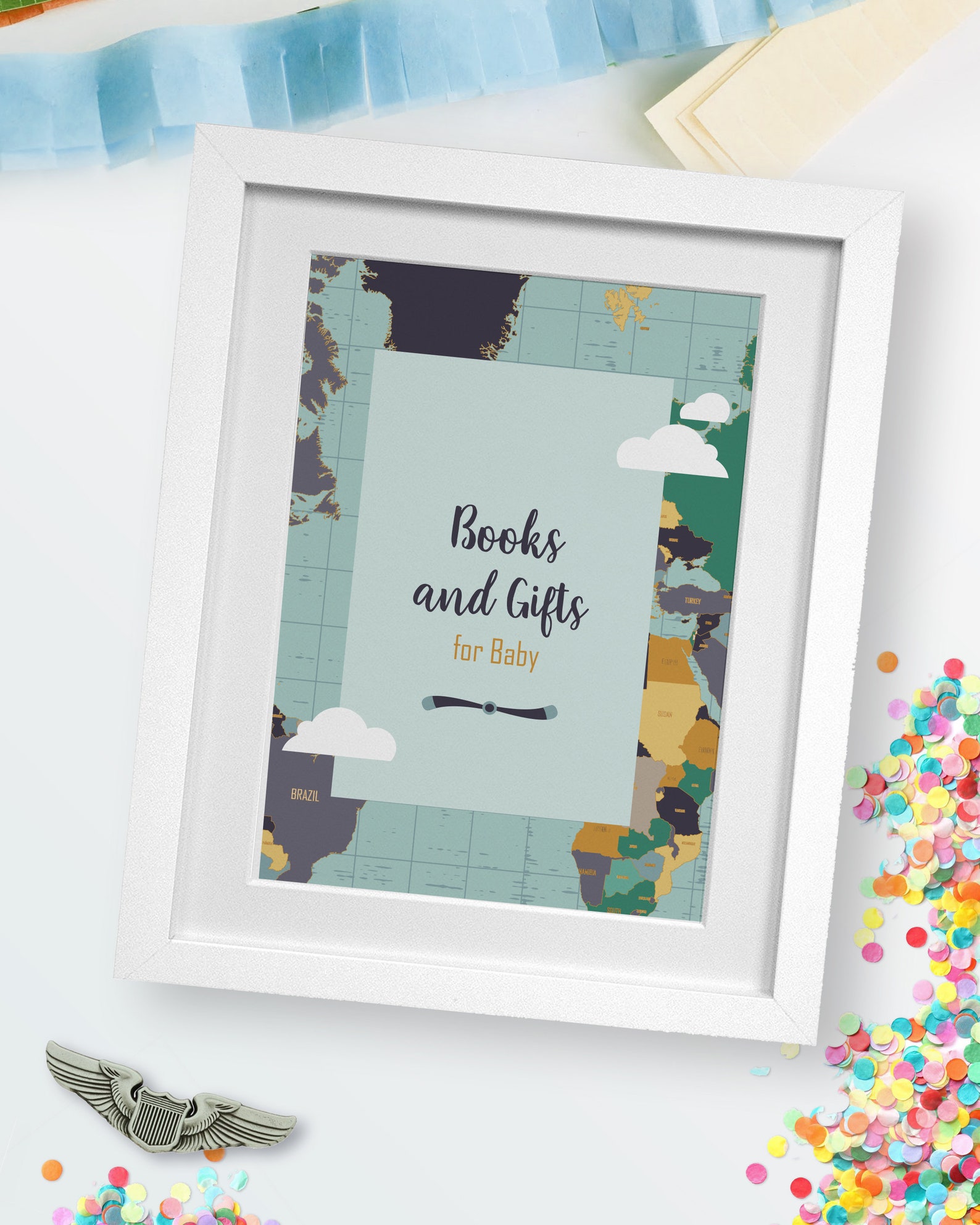 Airplane Pilot Baby Shower Party Kit // Downloadable - Etsy