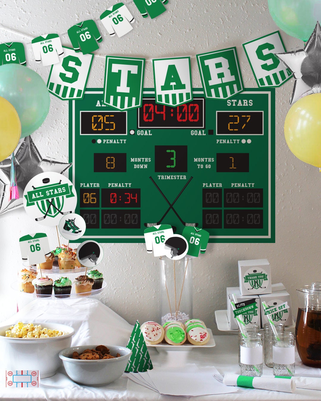 Hockey Decorations // Party Kit // Customizable + Downloadable ...