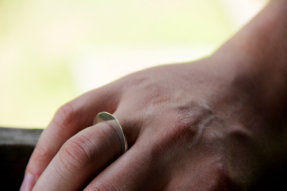 Sterling Silver Flare Stacking Ring - Etsy