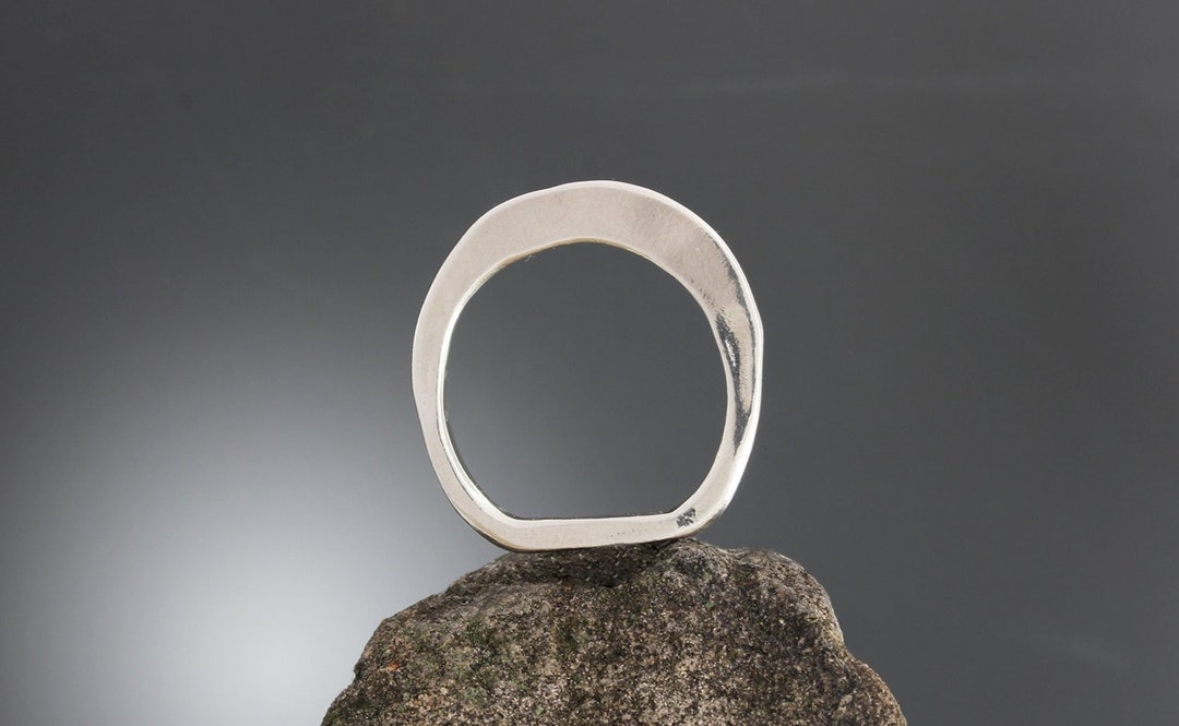 Sterling Silver Flare Stacking Ring - Etsy