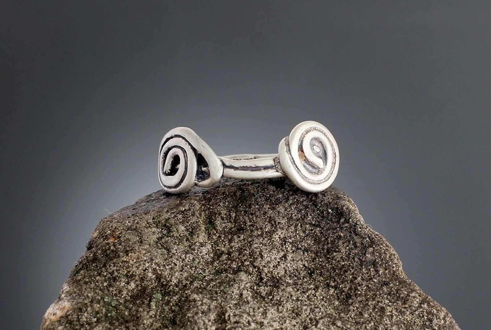 Sterling Silver Abstract Vine Spiral Ring - Size 6 1/4 - One of a Kind ...