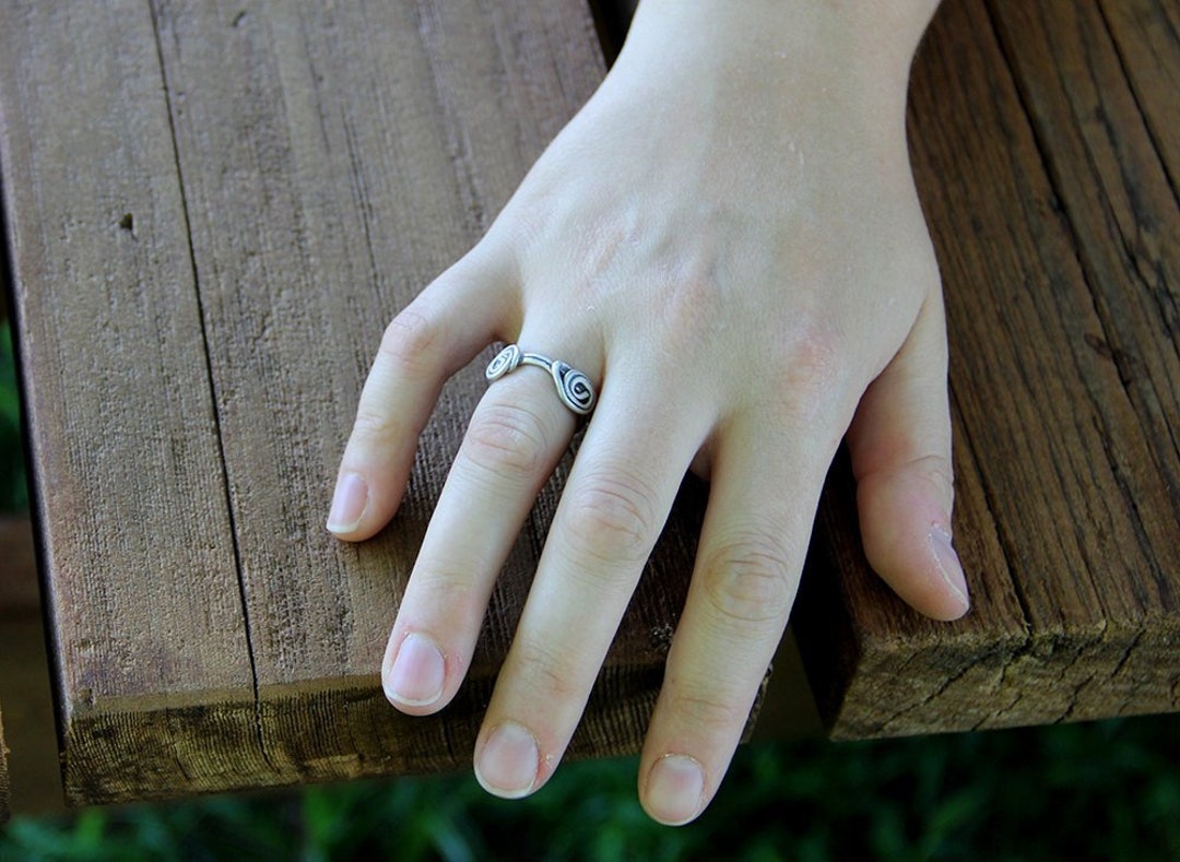 Sterling Silver Abstract Vine Spiral Ring - Size 6 1/4 - One of a Kind ...