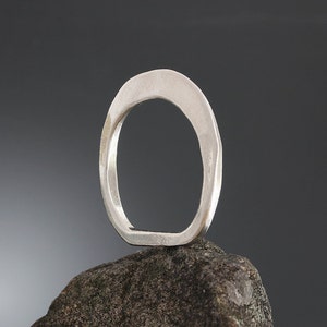 Sterling Silver Flare Stacking Ring - Etsy