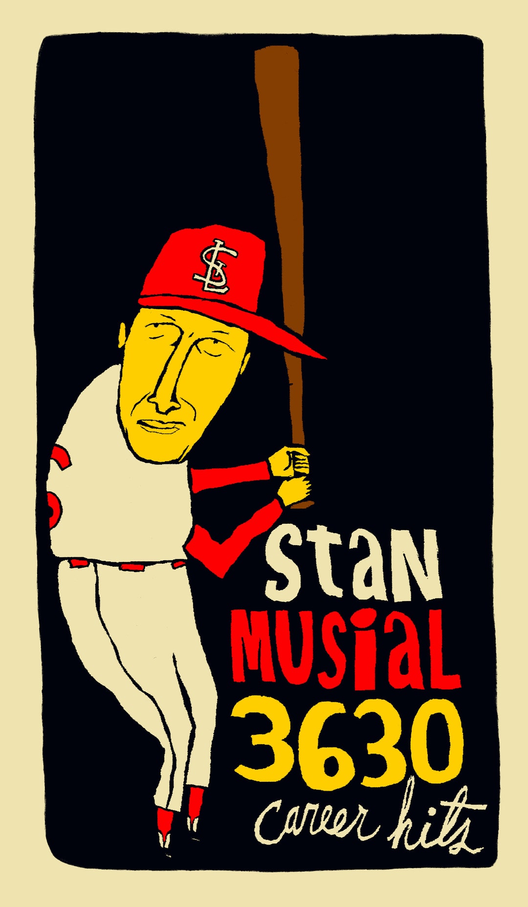 St Louis Cardinals Stan Musial: MLB Baseball HOF Wall Art Poster Print ...