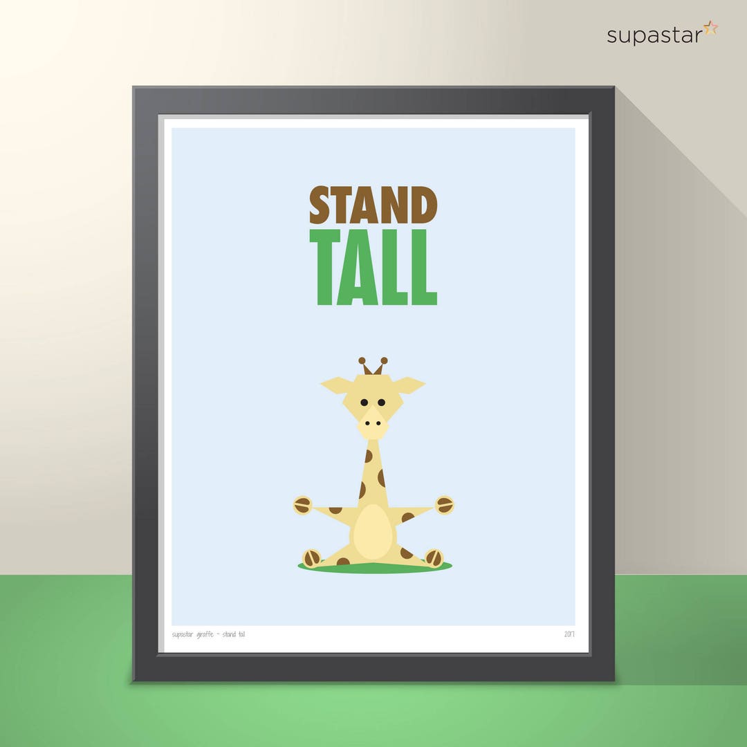 Stand Tall - Printable Nursery Art - Giraffe - Etsy