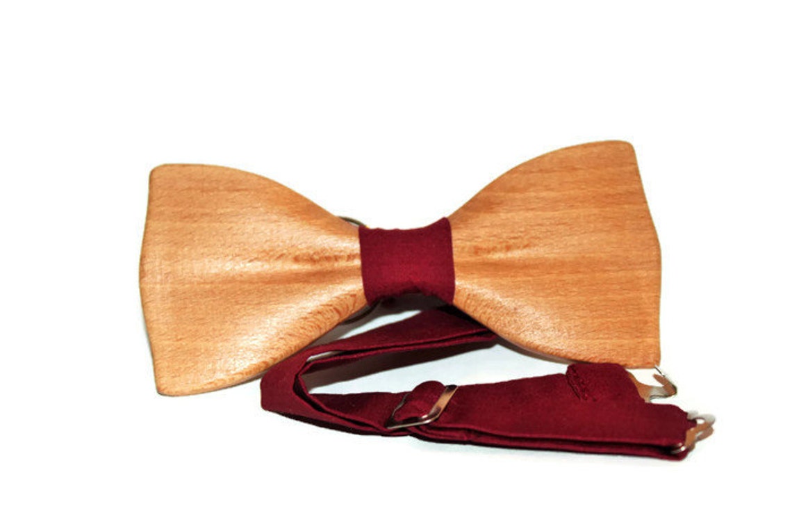 Wooden Bow Tie In The Classic Shape Handmade Bow Tie From Etsy