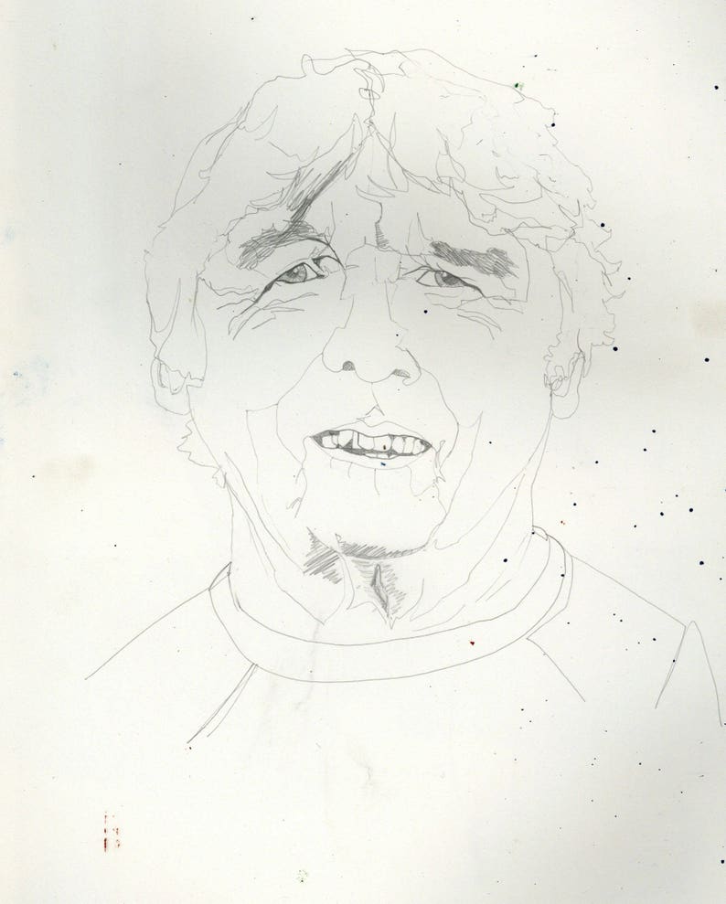 A3 Original Pencil Drawing Lighthouse Keeper Portrait 2 - Etsy