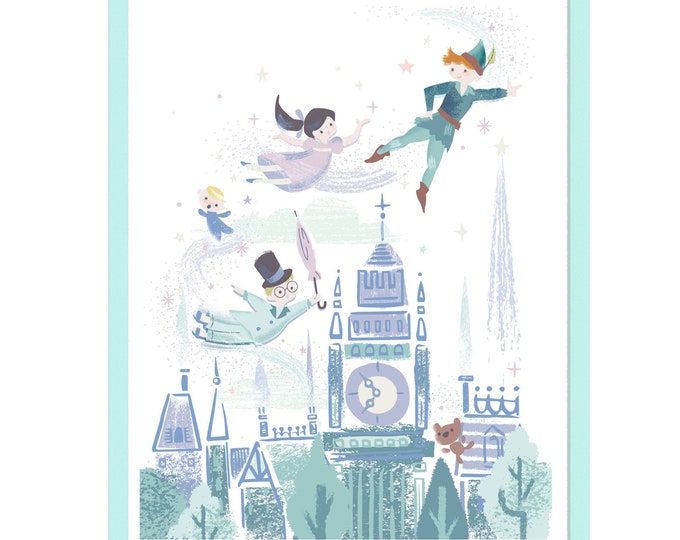 Exclusive Peter Pan Print, Peter Pan Nursery, Neverland Art, Peter Pan ...