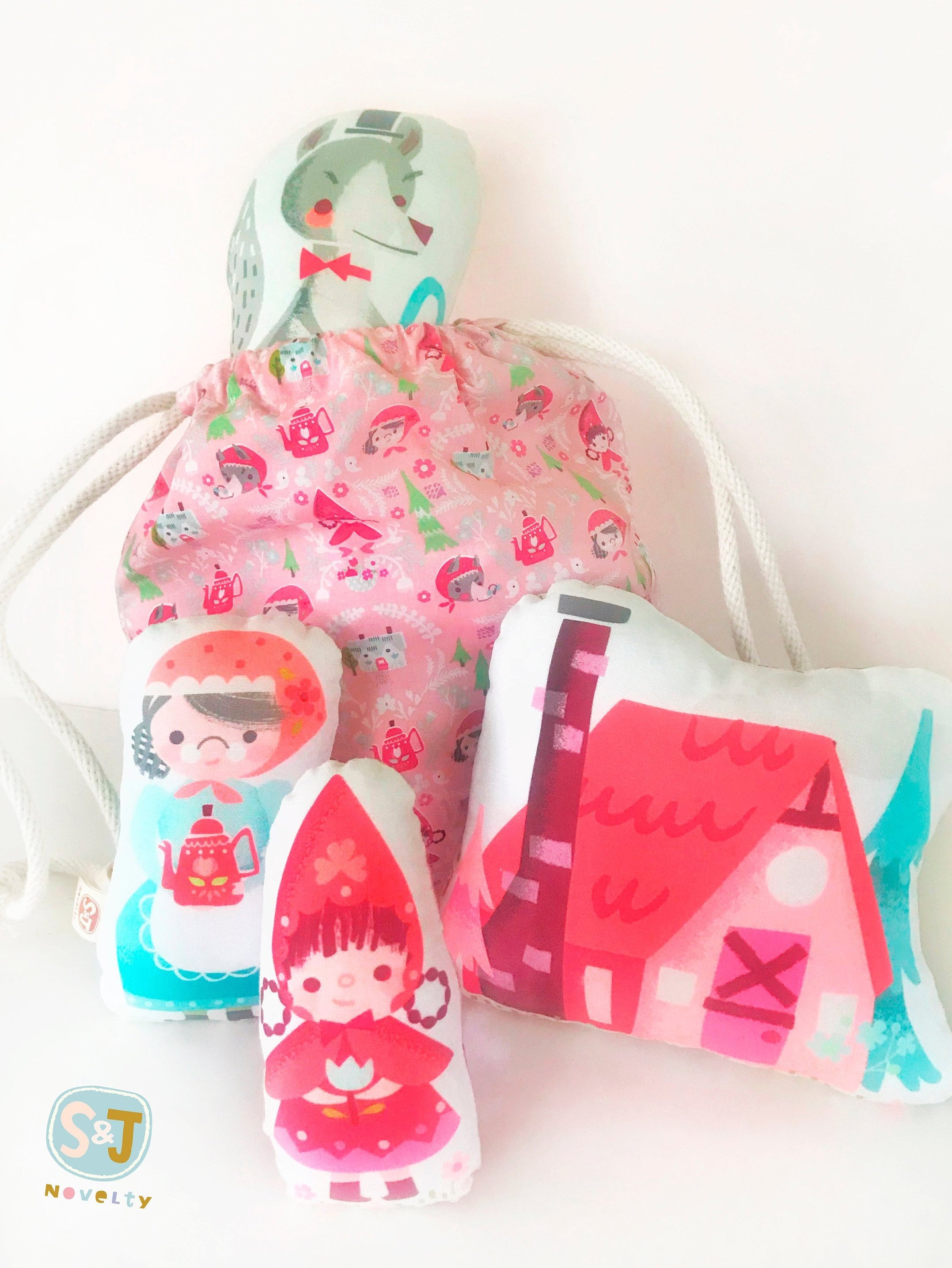 Little Red Riding Hood Soft Toy Play Set Toddler Toys Retro - Etsy