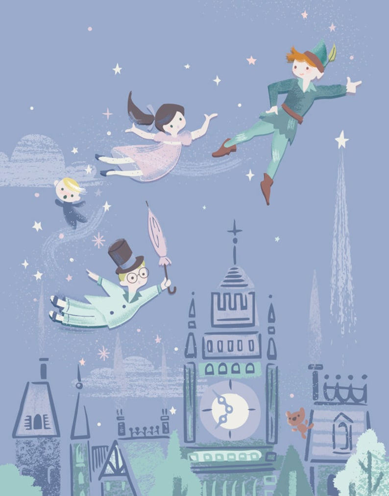 Exclusive Peter Pan Print Peter Pan Nursery Neverland Art - Etsy