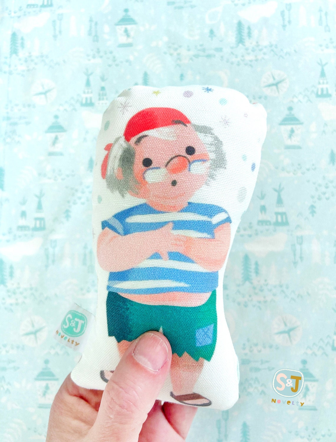 Mr. Smee Small Plush Pirate Toy, Captain Hook, Peter Pan Neverland ...