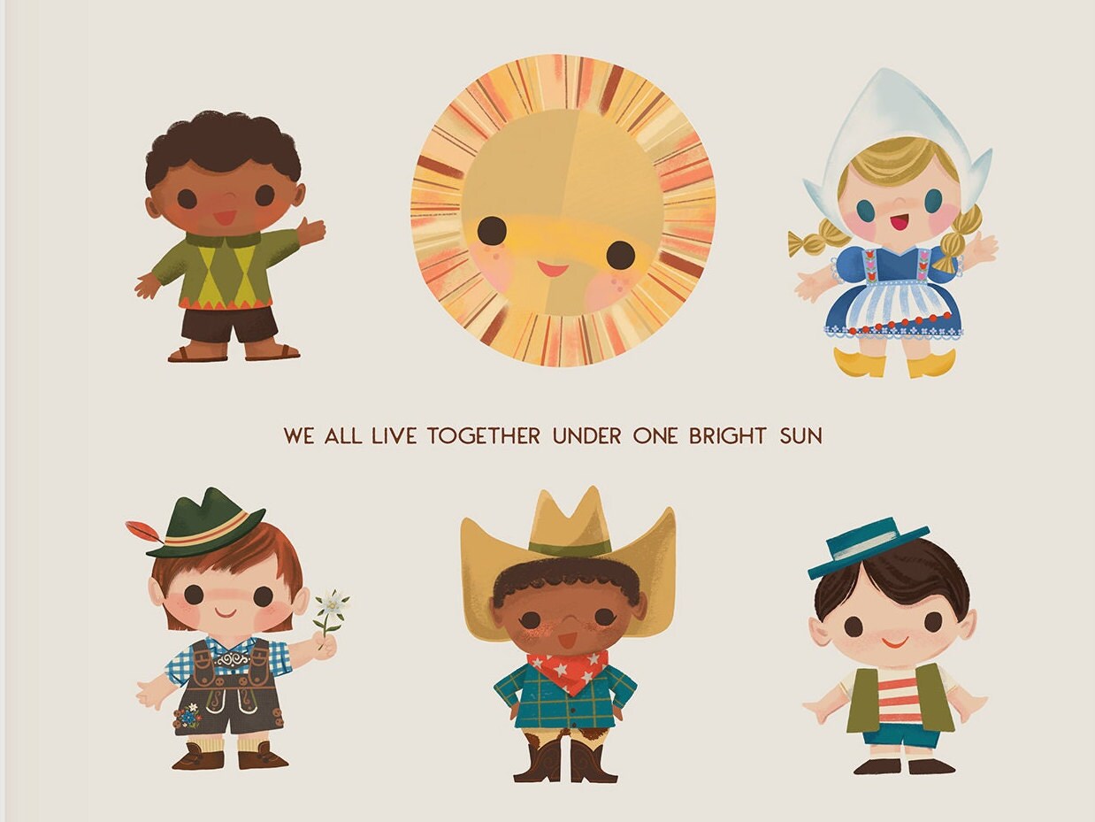 Exclusive Small World Kids Art Print Unisex Baby Diverse - Etsy