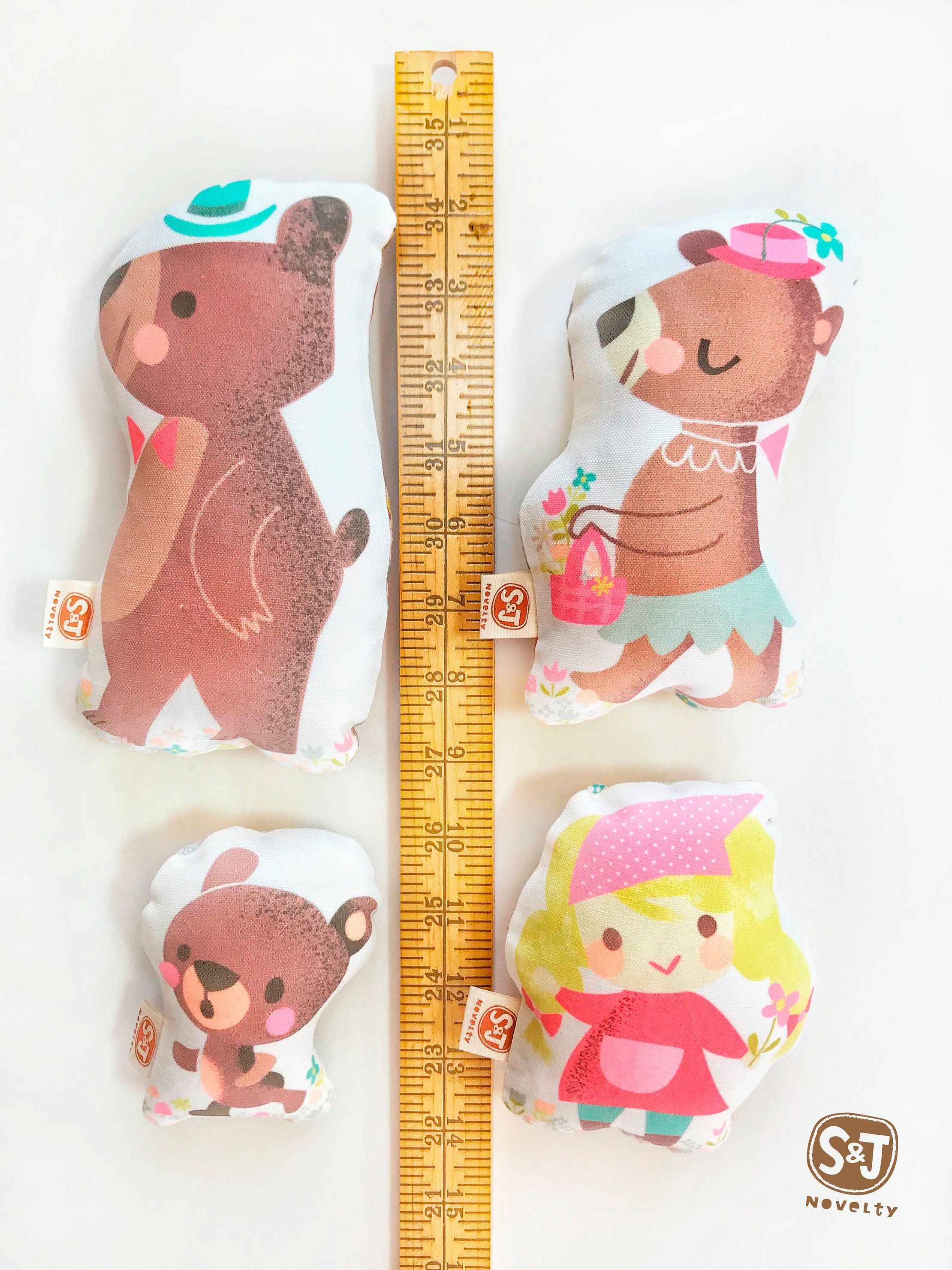 Goldilocks and three bears play set soft toy set toddler | Etsy