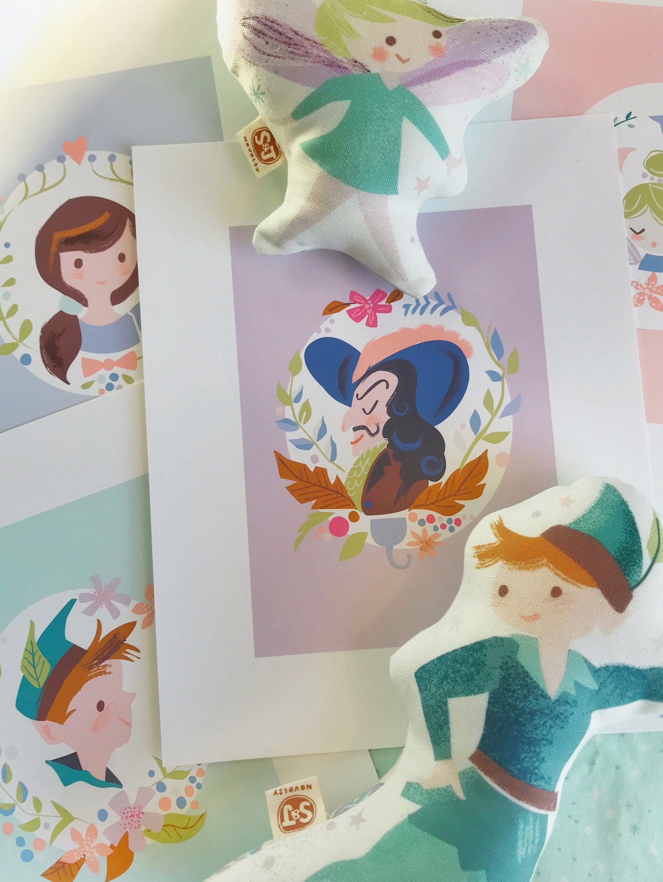 Exclusive Peter Pan set of 4 prints Tinkerbell Wendy | Etsy